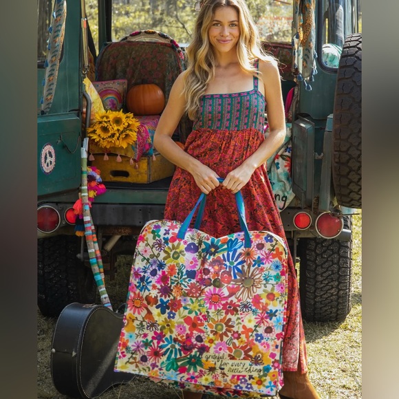 other | Bags | Happy Xl Zip Tote Bag Grateful | Poshmark